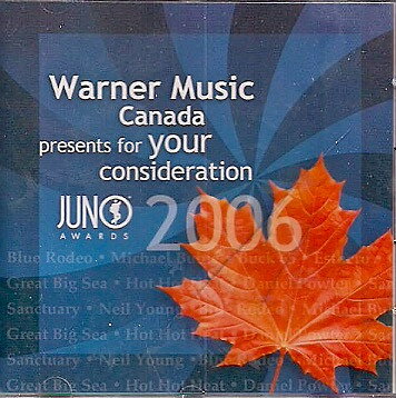 ・アーティスト Various ・タイトル Warner Music Canada Presents For Your Consideration Juno Awards 2006 ・レーベル・型番 Warner Music Canada ...