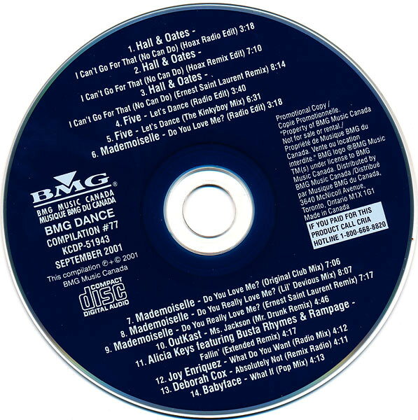 ・アーティスト Various ・タイトル Bmg Dance Compilation #77 ・レーベル・型番 BMG Music KCDP51943PROMO ・フォーマット CD ・コンディション(盤) 良い (VG+) ・コンディシ...