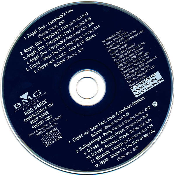 ・アーティスト Various ・タイトル Bmg Dance Compilation # 107 ・レーベル・型番 BMG Music KCDP52052PROMO ・フォーマット CD ・コンディション(盤) 非常に良い(EX) ・コン...