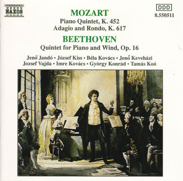 ・アーティスト Mozart; Beethoven ・タイトル Beethoven:Piano & Wind Quint ・レーベル・型番 Naxos 8550511 ・フォーマット CD ・コンディション(盤) 非常に良い(EX) ・コン...