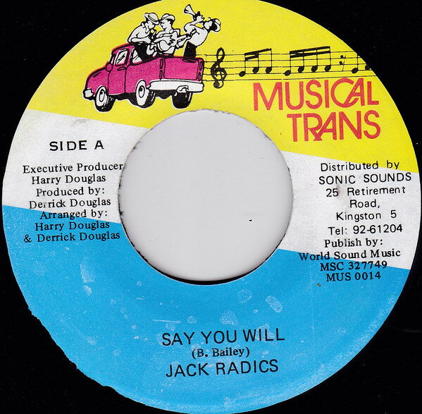 ・アーティスト Jack Radics ・タイトル Say You Will ・レーベル・型番 Musical Trans MUS0014 ・フォーマット 7インチレコード ・コンディション(盤) 良い (VG+) ・コンディション(ジャケ...