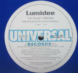 ・アーティスト Lumidee, Busta Rhymes & Fabolous ・タイトル Uh Oooh (Remix) ・レーベル・型番 Universal Records UNIR210251PROMO ・フォーマット 12インチレ...