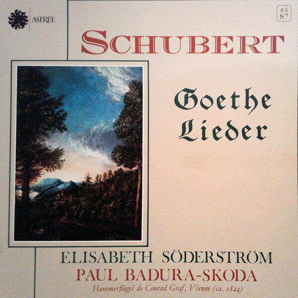 ・アーティスト Schubert - Elisabeth Soderstrom, Paul Badura-Skoda ・タイトル Goethe Lieder ・レーベル・型番 ASTREE AS87 ・フォーマット LPレコード ・コンディ...