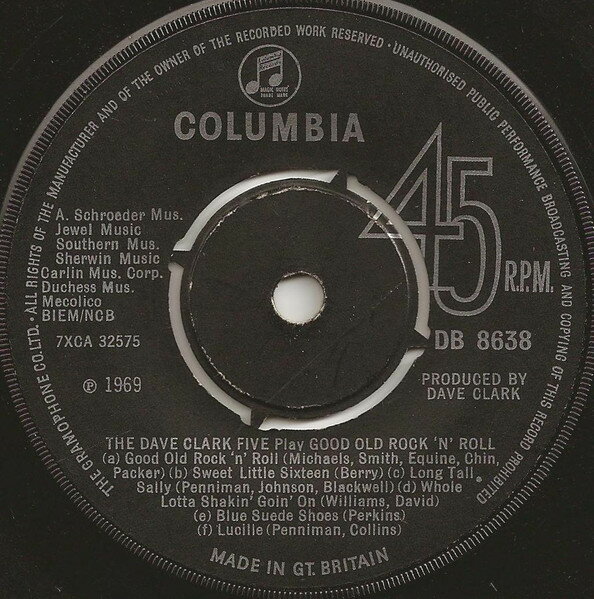 ・アーティスト Dave Clark Five ・タイトル Play Good Old Rock 'N' Roll ・レーベル・型番 Columbia DB8638 ・フォーマット 7インチレコード ・コンディション(盤) 可 (VG) ・...