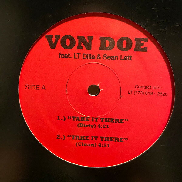 ・アーティスト Von Doe ・タイトル Take It There ・レーベル・型番 Not On Label TAKEITTHERE ・フォーマット 12インチレコード ・コンディション(盤) 良い (VG+) ・コンディション(ジャ...