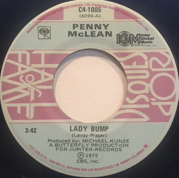 ・アーティスト Penny Mclean ・タイトル Lady Bump / Smoke Gets In Your Eyes ・レーベル・型番 COLUMBIA C41005 ・フォーマット 7インチレコード ・コンディション(盤) 良い ...
