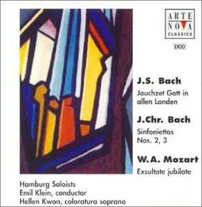 ・アーティスト Mozart, Bach, J.S., Bach, J.C., Kwon; Klein ・タイトル Bach;Sinfoniettas 2 + 3 ・レーベル・型番 Arte Nova Classics 7432130458...
