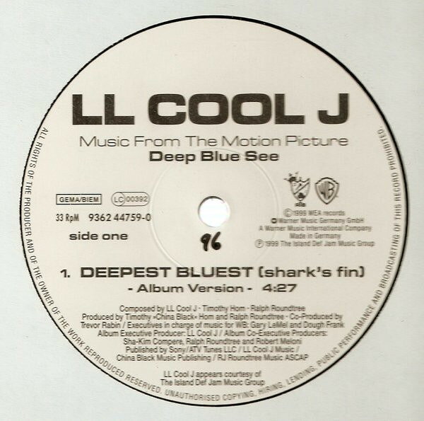 ・アーティスト LL Cool J ・タイトル Deepest Bluest (Shark's Fin) Music From The Motion Picture "Deep Blue Sea" ・レーベル・型番 Warner Bros....