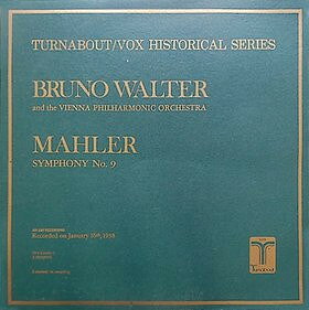 ・アーティスト Bruno Walter, Wiener Philharmoniker ・タイトル Mahler: Symphony No. 9 ・レーベル・型番 TURNABOUT THS650089 ・フォーマット LPレコード ・コン...