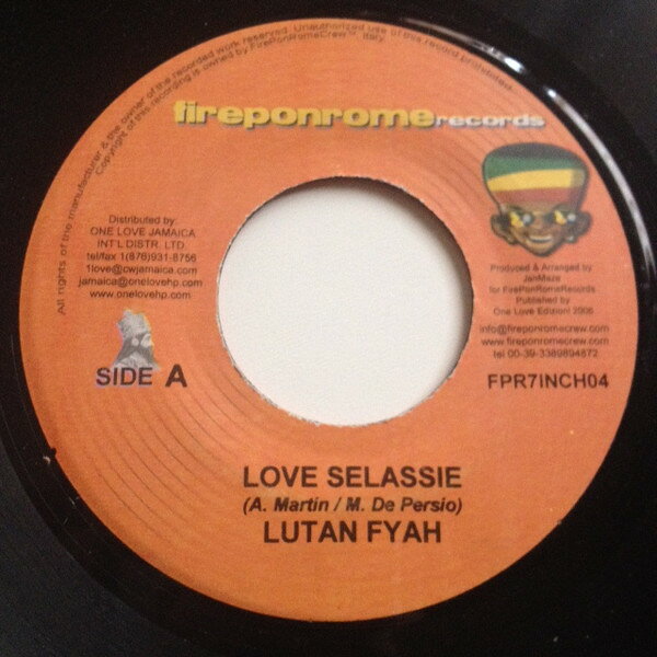 ・アーティスト Lutan Fyah / Leopard ・タイトル Love Selassie / Question ・レーベル・型番 Fireponrome Records FPR7INCH04 ・フォーマット 7インチレコード ・コン...