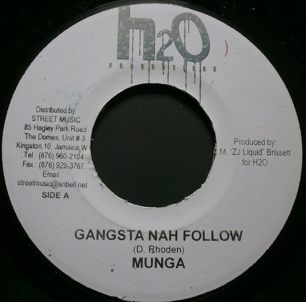 ・アーティスト Munga ・タイトル Gangsta Nah Follow ・レーベル・型番 H2O Productions NONE ・フォーマット 7インチレコード ・コンディション(盤) 非常に良い(EX) ・コンディション(ジャケ...