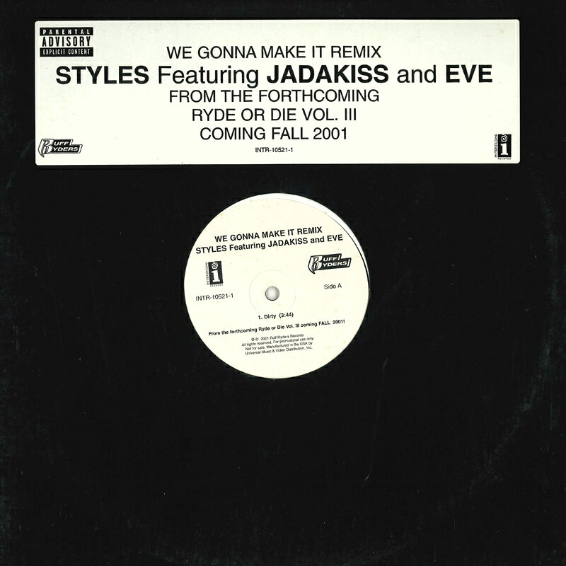 ・アーティスト Styles P ・タイトル We Gonna Make It ・レーベル・型番 INTERSCOPE INTR105211PROMO ・フォーマット 12インチレコード ・コンディション(盤) 可 (VG) ・コンディショ...