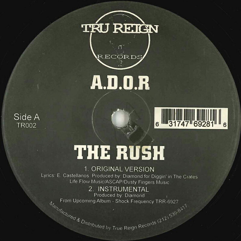 ・アーティスト ADOR ・タイトル Rush / Ruthless Confrontation ・レーベル・型番 TRU REIGN TR002 ・フォーマット 12インチレコード ・コンディション(盤) 可 (VG) ・コンディション(...