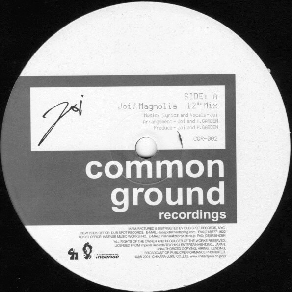 ・アーティスト Joi ・タイトル Magnolia ・レーベル・型番 Common Ground Recordings CGR002 ・フォーマット 12インチレコード ・コンディション(盤) 良い (VG+) ・コンディション(ジャケッ...