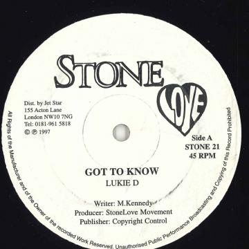・アーティスト Lukie D / Tony Curtis ・タイトル Got To Know / I'm Going Crazy ・レーベル・型番 Stone Love STONE21 ・フォーマット 12インチレコード ・コンディション...