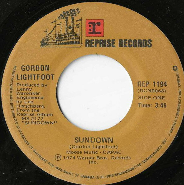 ・アーティスト Gordon Lightfoot ・タイトル Sundown ・レーベル・型番 Reprise Records REP1194 ・フォーマット 7インチレコード ・コンディション(盤) 良い (VG+) ・コンディション(ジ...