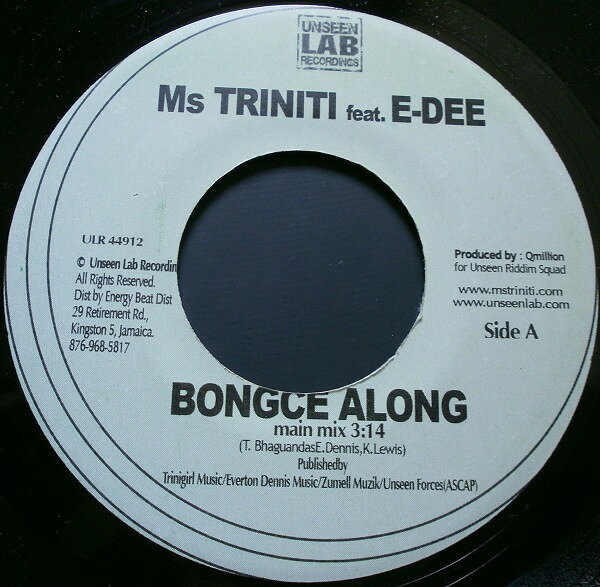 ・アーティスト Ms. Triniti, E-Dee ・タイトル Bongce Along ・レーベル・型番 Unseen Lab Recordings NONE ・フォーマット 7インチレコード ・コンディション(盤) 非常に良い(EX)...