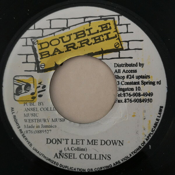 ・アーティスト Ansel Collins ・タイトル Don't Let Me Down ・レーベル・型番 Double Barrel NONE ・フォーマット 7インチレコード ・コンディション(盤) 良い (VG+) ・コンディション...