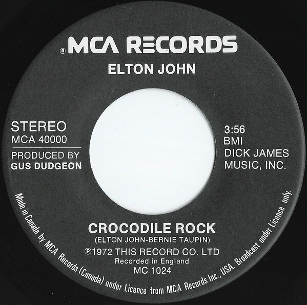 ・アーティスト Elton John ・タイトル Crocodile Rock ・レーベル・型番 MCA MCA40000 ・フォーマット 7インチレコード ・コンディション(盤) 可 (VG) ・コンディション(ジャケット) プレインカバ...