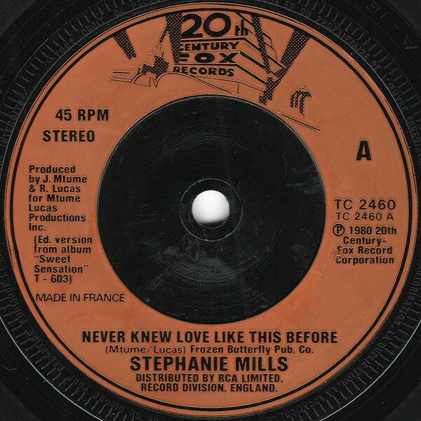 ・アーティスト Stephanie Mills ・タイトル Never Knew Love Like This Before ・レーベル・型番 20TH CENTURY FOX TC2460 ・フォーマット 7インチレコード ・コンディショ...