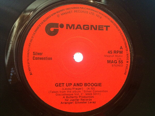 ・アーティスト Silver Convention ・タイトル Get Up And Boogie ・レーベル・型番 MAGNET MAG55 ・フォーマット 7インチレコード ・コンディション(盤) 良い (VG+) ・コンディション(ジ...