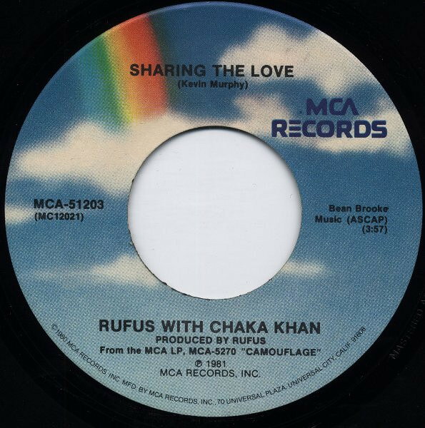 ・アーティスト Rufus & Chaka Khan ・タイトル Sharing The Love ・レーベル・型番 MCA Records MCA51203 ・フォーマット 7インチレコード ・コンディション(盤) 良い (VG+) ・コ...