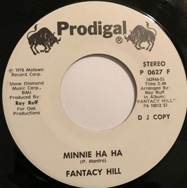 ・アーティスト Fantacy Hill ・タイトル Minnie Ha Ha ・レーベル・型番 Prodigal P0627FPROMO ・フォーマット 7インチレコード ・コンディション(盤) 良い (VG+) ・コンディション(ジャケ...