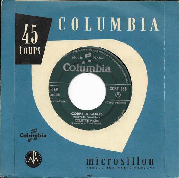 ・アーティスト Colette Mars ・タイトル Corps ? Corps / Je T'Aime Comme ?a ・レーベル・型番 Columbia SCRF186 ・フォーマット 7インチレコード ・コンディション(盤) 可 (...