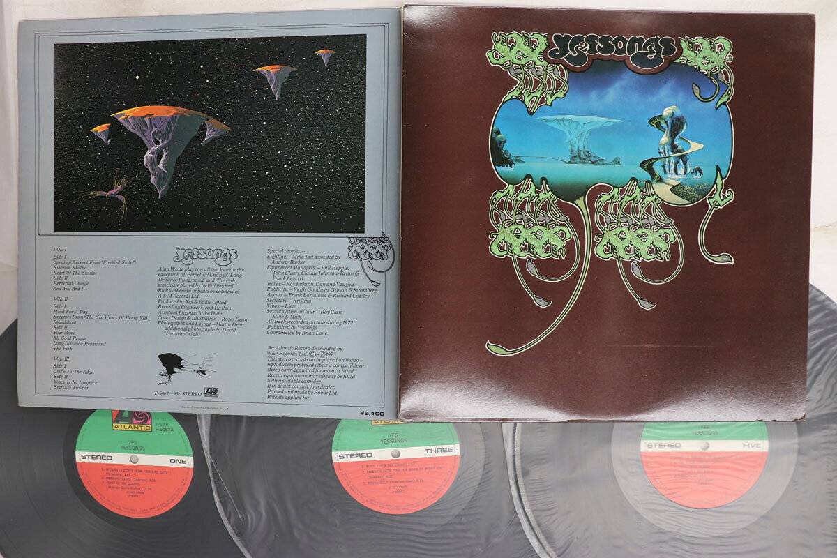 ・アーティスト Yes ・タイトル Yessongs ・レーベル・型番 ATLANTIC P50879A ・フォーマット LPレコード ・コンディション(盤) 良い (VG+) ・コンディション(ジャケット) 良い (VG+) ・コンディシ...