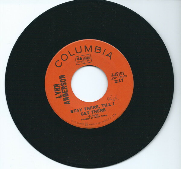 ・アーティスト Lynn Anderson ・タイトル Stay There Till I Get There / I'd Run A Mile To You ・レーベル・型番 Columbia 445101 ・フォーマット 7インチレコー...
