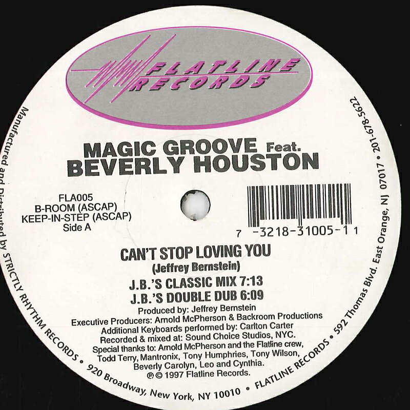 ・アーティスト Magic Groove, Beverly Houston ・タイトル Can't Stop Loving You ・レーベル・型番 FLATLINE FLA005 ・フォーマット 12インチレコード ・コンディション(盤)...