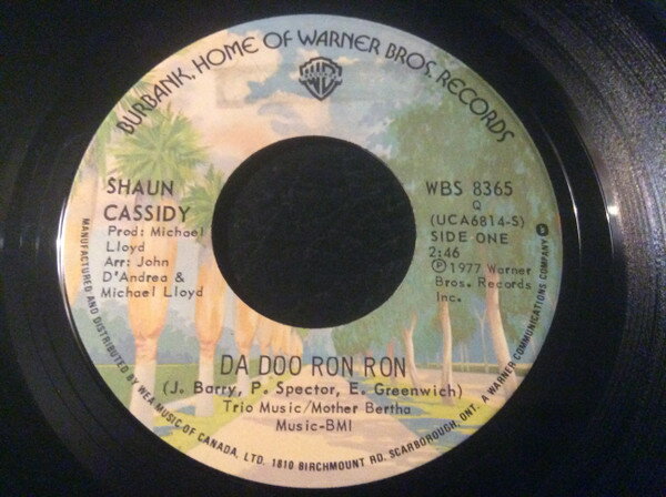 ・アーティスト Shaun Cassidy ・タイトル Da Doo Ron Ron ・レーベル・型番 Warner Bros. Records WBS8365 ・フォーマット 7インチレコード ・コンディション(盤) 良い (VG+) ・...