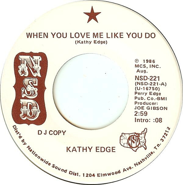 ・アーティスト Kathy Edge ・タイトル When You Love Me Like You Do ・レーベル・型番 NSD NSD221PROMO ・フォーマット 7インチレコード ・コンディション(盤) 良い (VG+) ・コン...