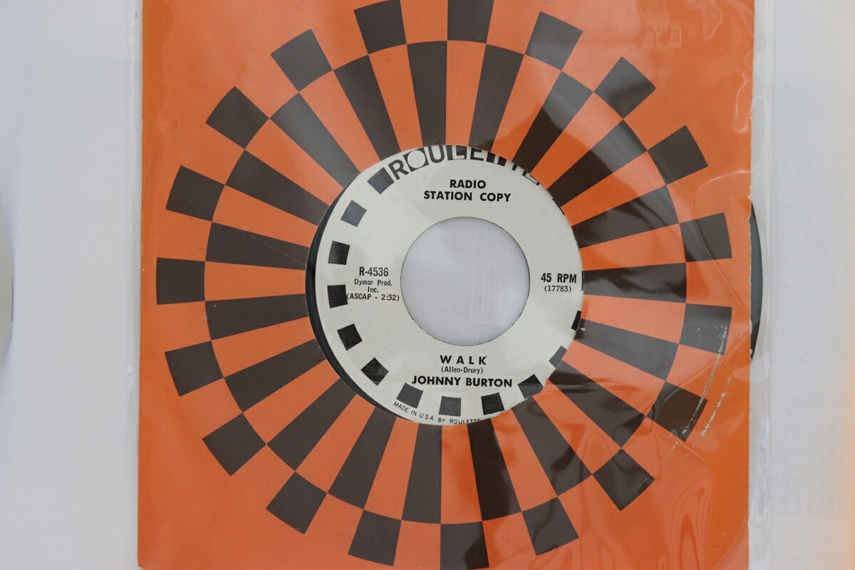 ・アーティスト Johnny Burton (3) ・タイトル Walk/Somewhere Along The Way ・レーベル・型番 Roulette R4536 ・フォーマット 7インチレコード ・コンディション(盤) 良い (VG...