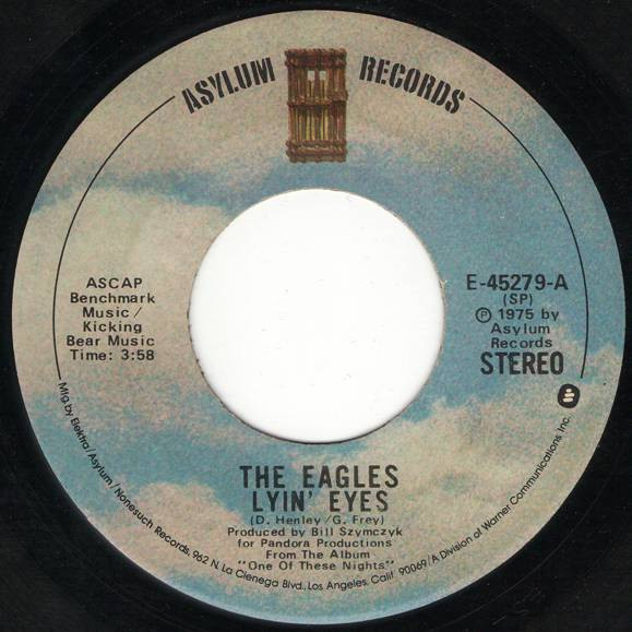 ・アーティスト Eagles ・タイトル Lyin' Eyes ・レーベル・型番 Asylum Records E45279 ・フォーマット 7インチレコード ・コンディション(盤) 良い (VG+) ・コンディション(ジャケット) プレイ...