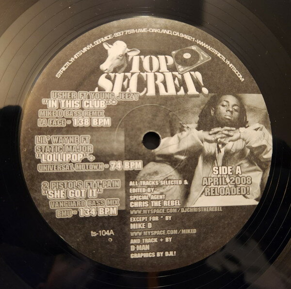 ・アーティスト Various ・タイトル Top Secret! - April 2008 Reloaded ・レーベル・型番 Strictly Hits Vinyl Service TS104A ・フォーマット 12インチレコード ・コ...
