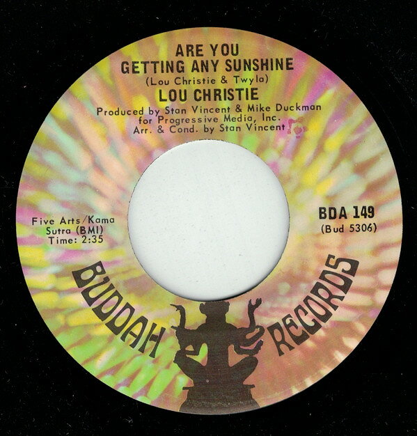 ・アーティスト Lou Christie ・タイトル Are You Getting Any Sunshine? / It'll Take Time ・レーベル・型番 Buddah Records BDA149 ・フォーマット 7インチレコ...