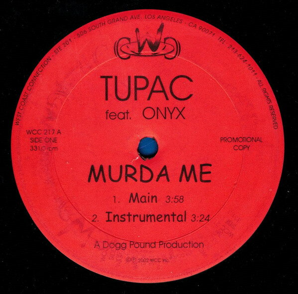・アーティスト Tupac Shakur ・タイトル Murda Me ・レーベル・型番 West Coast Connection WCC217 ・フォーマット 12インチレコード ・コンディション(盤) 良い (VG+) ・コンディショ...