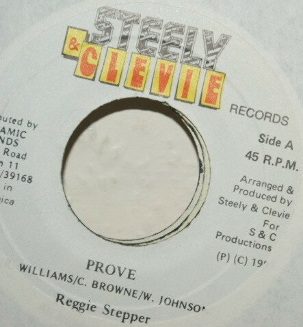 ・アーティスト Reggie Stepper ・タイトル Prove ・レーベル・型番 Steely & Clevie Records NONE ・フォーマット 7インチレコード ・コンディション(盤) 良い (VG+) ・コンディション(...