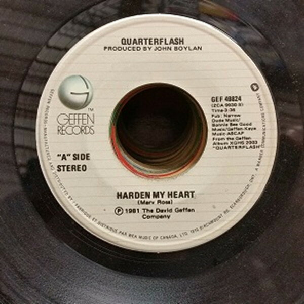 ・アーティスト Quarterflash ・タイトル Harden My Heart ・レーベル・型番 GEFFEN GEF49824 ・フォーマット 7インチレコード ・コンディション(盤) 良い (VG+) ・コンディション(ジャケット...