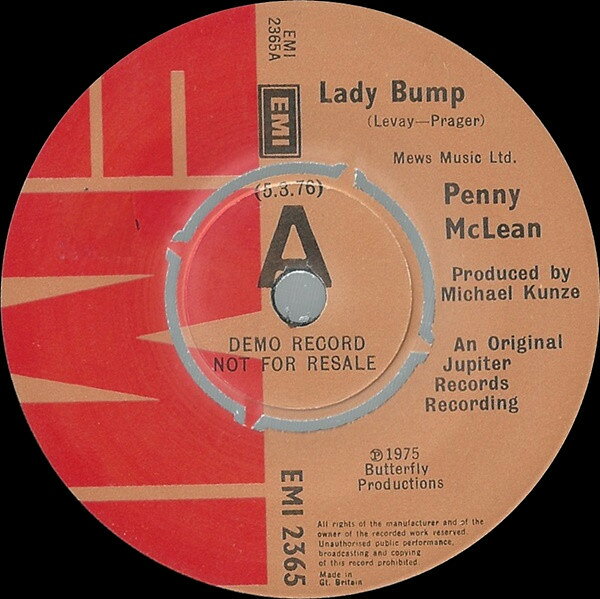 ・アーティスト Penny McLean ・タイトル Lady Bump ・レーベル・型番 EMI EMI2365PROMO ・フォーマット 7インチレコード ・コンディション(盤) 良い (VG+) ・コンディション(ジャケット) プレイ...
