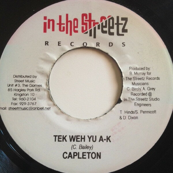 ・アーティスト Capleton ・タイトル Tek Weh Yu A-K ・レーベル・型番 In The Streetz Records NONE ・フォーマット 7インチレコード ・コンディション(盤) 良い (VG+) ・コンディショ...