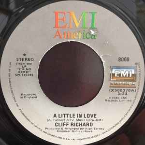 ・アーティスト Cliff Richard ・タイトル A Little In Love ・レーベル・型番 EMI America 8068 ・フォーマット 7インチレコード ・コンディション(盤) 良い (VG+) ・コンディション(ジャ...