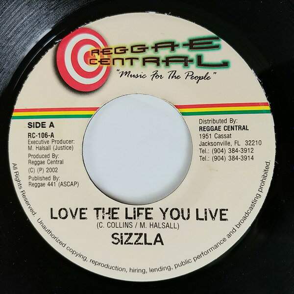 ・アーティスト Sizzla ・タイトル Love The Life You Live ・レーベル・型番 Reggae Central RC106 ・フォーマット 7インチレコード ・コンディション(盤) 良い (VG+) ・コンディション...