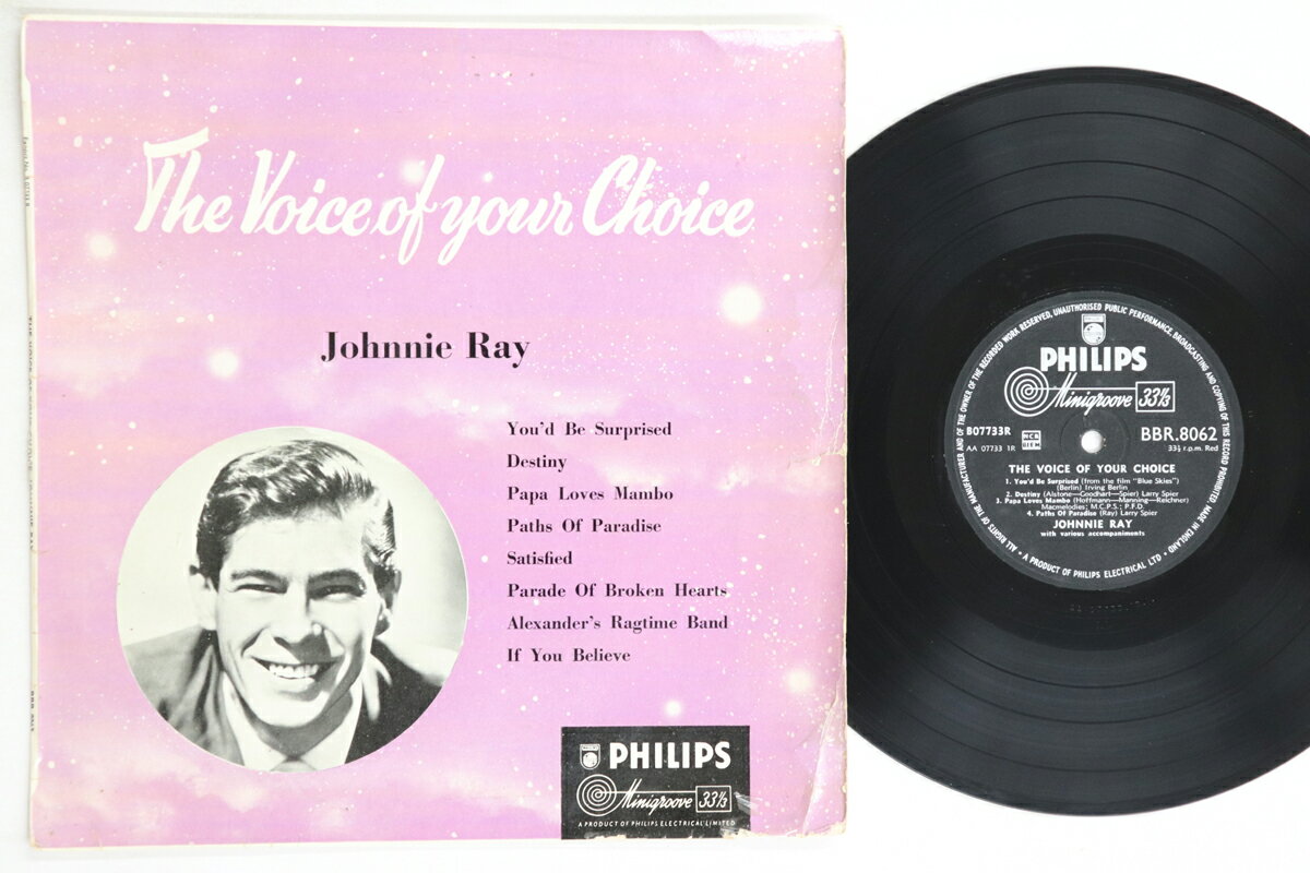 ・アーティスト Johnnie Ray ・タイトル Voice Of Your Choice - Johnnie Ray ・レーベル・型番 Philips BBR8062 ・フォーマット 10インチレコード ・コンディション(盤) 良い (...