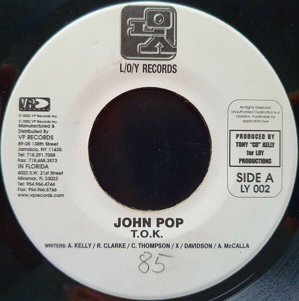 ・アーティスト T.O.K. / Mr. Easy ・タイトル John Pop/How Much More ・レーベル・型番 L/O/Y Records LY002 ・フォーマット 7インチレコード ・コンディション(盤) 良い (VG+...