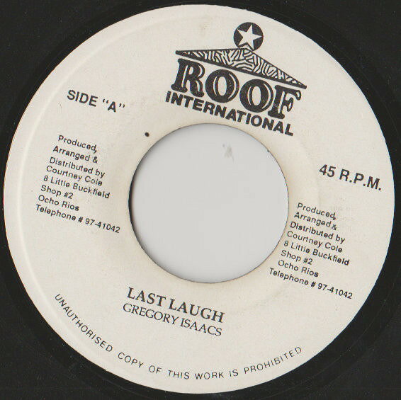 ・アーティスト Gregory Isaacs ・タイトル Last Laugh ・レーベル・型番 Roof International NONE ・フォーマット 7インチレコード ・コンディション(盤) 可 (VG) ・コンディション(ジャ...