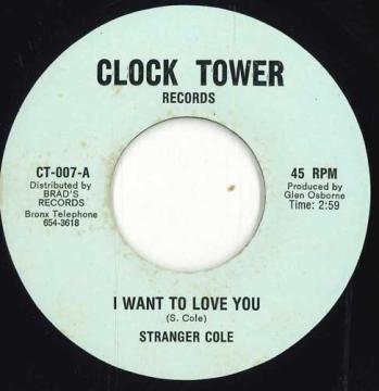 ・アーティスト Stranger Cole ・タイトル I Want To Love You ・レーベル・型番 Clocktower Records CT007 ・フォーマット 7インチレコード ・コンディション(盤) 良い (VG+) ・...