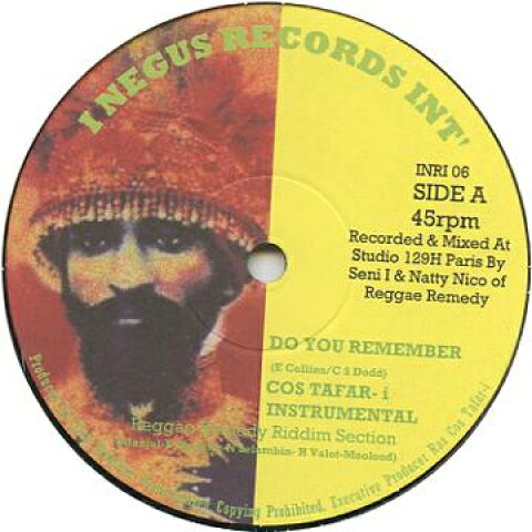 ・アーティスト Cos Tafari ・タイトル Do You Remember / Wilderness; (Dub Mix) ・レーベル・型番 I Negus Records INRI06 ・フォーマット 10インチレコード ・コンディ...
