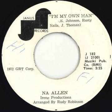 ・アーティスト Na Allen ・タイトル I'm My Own Man / I'm In Love With You ・レーベル・型番 Janus Records J182 ・フォーマット 7インチレコード ・コンディション(盤) 良い...